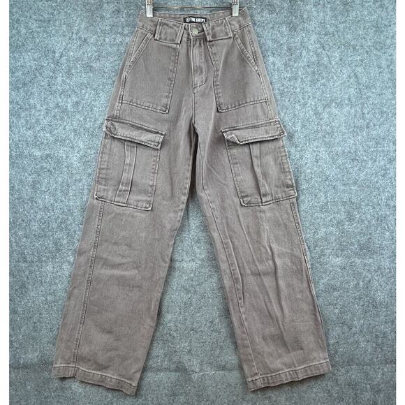 The Kript | Jeans | The Kript Jeans Womens Small Brown Cargo Wide Leg ...